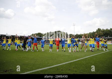 WAALWIJK - RKC celebrates victory during the Dutch Eredivisie match ...