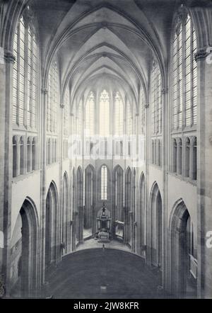 Interior of the Domkerk in Utrecht: De Kooromgang, seen from the north ...