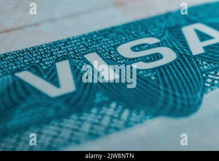Travel visa background, Work and Travel VISA, Immigration visa Stock ...