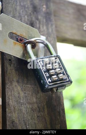 date door was locked with padlocks and chains Stock Photo - Alamy