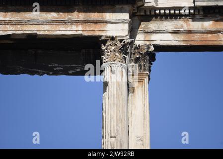 Doric columns and pediment made out of Pentelic marble part of Athena ...