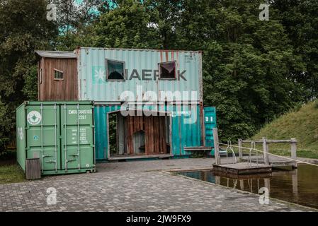 housing from old containers Stock Photo - Alamy