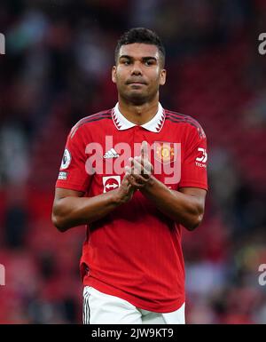 Casemiro of Manchester United applauds the fans as he’s substituted ...