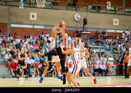 Belgium's Kyara Linskens pictured in action during a friendly ...