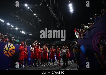 COLOGNE, GERMANY - SEPTEMBER 6, 2022: Supporters. The basketball match ...