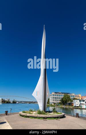 Tripoint monument (Dreiländereck) marking the point where the Swiss ...