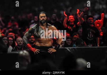 Roman Reigns during WWE Clash at the Castle, Cardiff 2022 (Karl Newton ...