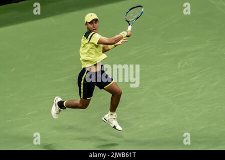 Rinky Hijikata (AUS) competing in the first round of at the 2022 US ...