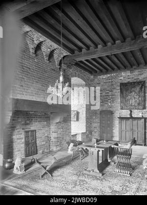 Interior of the Nijenrode Castle near Breukelen: passage from the main ...