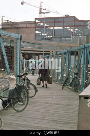 View of the temporary facility of the N.S. station Hoofddorp in ...