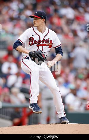 Atlanta Braves' Max Fried pitches during the first inning of a baseball ...