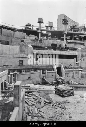 View of the construction of the Vredenburg Music Center (Vredenburg) in ...