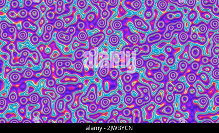 Foil texture made of embossed rings with bloom effect, magenta shades ...