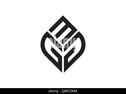 GGM Initial Monogram Letter gmg Logo Design Vector Template g g m Leaf ...