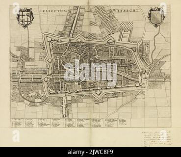 Map of the city of Utrecht with immediate surroundings; with display of ...
