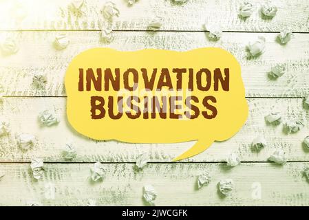 Conceptual caption Innovation Business. Internet Concept Introduce New ...