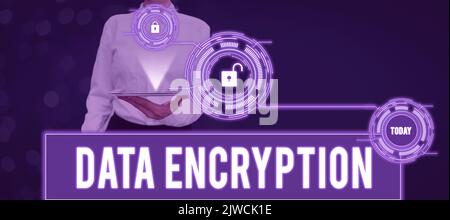 Conceptual display Data EncryptionSymmetric-key algorithm for the encrypting electronic data ...