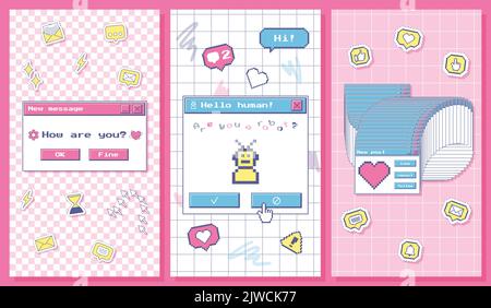 Nostalgic retro style banners set with abstract design elements. Vector ...
