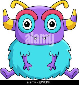 Silly Monster Cartoon Colored Clipart Illustration Stock Vector Image ...