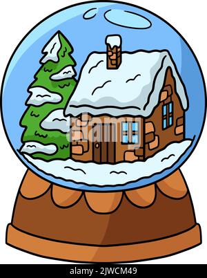 Christmas Snow Globe Cartoon Colored Clipart Stock Vector Image & Art ...