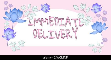 Text caption presenting Immediate DeliverySend it Now Custom Procedure ...