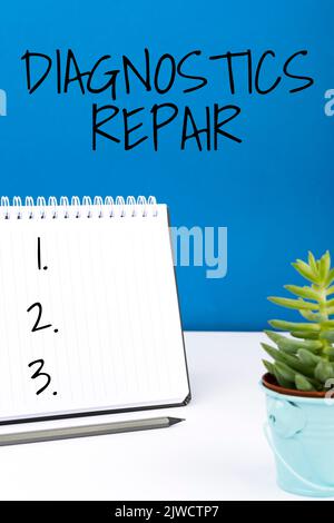 Inspiration showing sign Diagnostics RepairA program or routine that ...