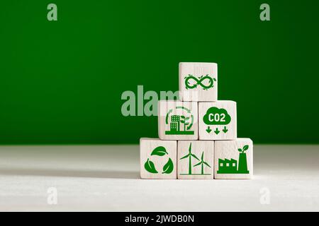 Circular economy concept. Business and environment sustainable. Climate ...