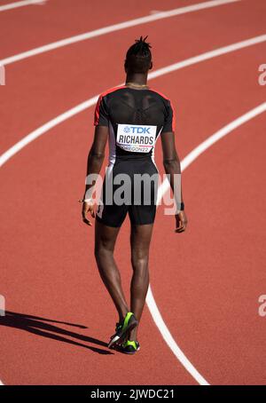 Jereem Richards of Trinidad and Tobago competing in the men’s 200m semi ...