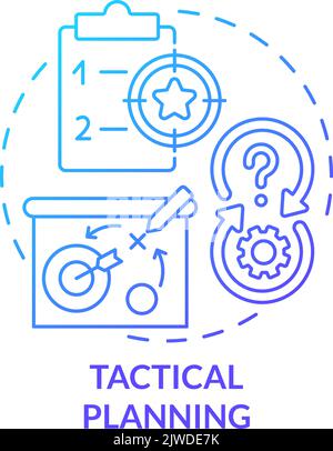 Operational planning blue gradient concept icon Stock Vector Image ...