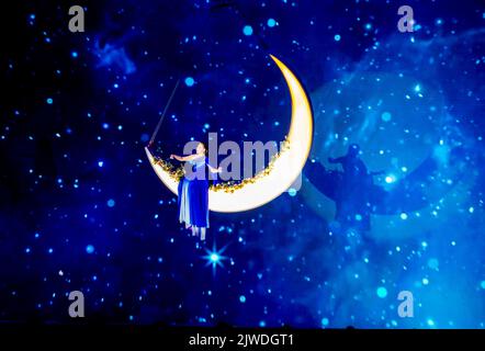 TAIZHOU, CHINA - SEPTEMBER 5, 2022 - Actors perform during the closing ...