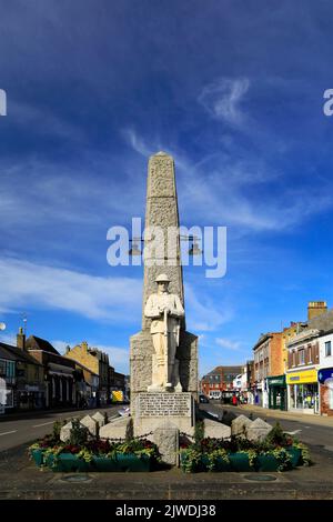 The War memorial in Broad Street, March town, Cambridgeshire; England ...