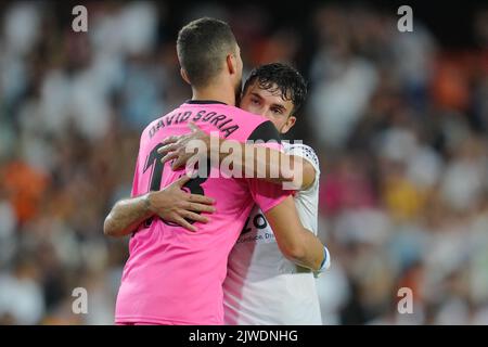 Valencia, Spain, September 4, 2022. David Soria of Getafe CF durign La ...
