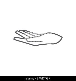 hand drawing gesture giving linear design. hand icon vector. hand ...