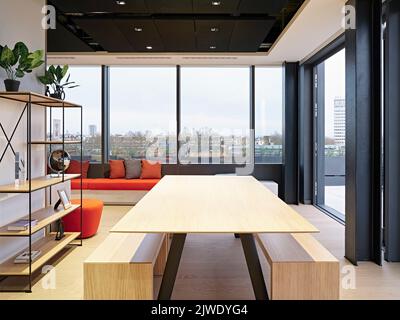 Upper floor lounge with ample glazing. 50 Eastbourne Terrace, London ...