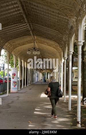 Covered alley, Park of Springs, Vichy, Allier, AURA Region, Central ...