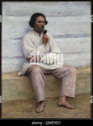 Peasant smoking a pipe, study for the painting Peasant coffin (1894) by ...