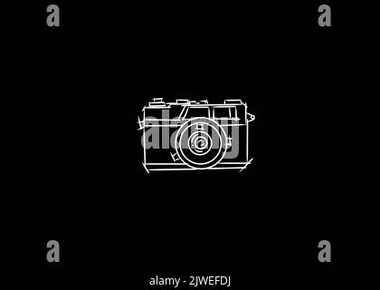 aesthetic camera vector sketch Stock Photo - Alamy