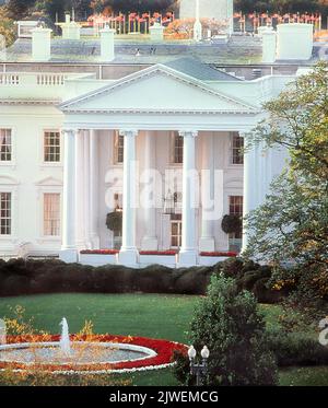 Overlooking North portico of The White House Washington DC USA ...
