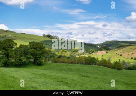 Scottish countryside in summer. Dumfries and Galloway, Scotland Stock ...