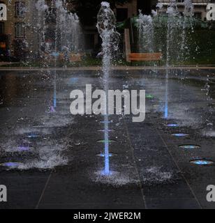 Water features in a Quebec City fountain Stock Photo - Alamy
