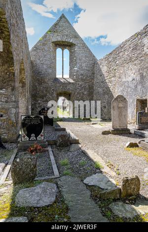 Graves inside the ruins of Timoleague Friary, County Cork, Ireland ...