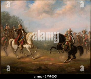 King John III Sobieski meets emperor Leopold at Vienna, replica. Damel ...