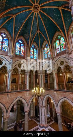 Vaultred ceiling in Marble Hall of Mount Stuart, Isle of Bute, Scotland ...