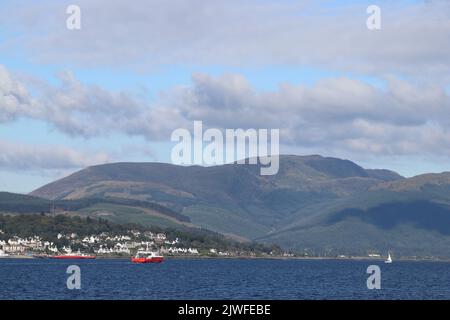 Car ferries near Hunters Quay, Dunoon, Scotland Stock Photo - Alamy