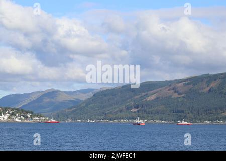 Car ferries near Hunters Quay, Dunoon, Scotland Stock Photo - Alamy