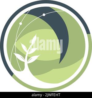 circle abstract logo with plants inside Stock Vector Image & Art - Alamy