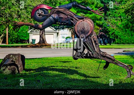 “Borzov the Sprinter,” a sculpture by Bruce Larsen, is pictured at the ...