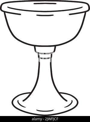 Chalice Isolated Coloring Page for Kids Stock Vector Image & Art - Alamy