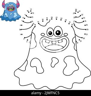 Dot to Dot Ghost Monster Isolated Coloring Page Stock Vector Image & Art - Alamy
