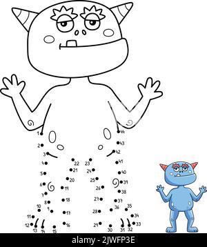 Monster Cat Coloring Page for Kids Stock Vector Image & Art - Alamy